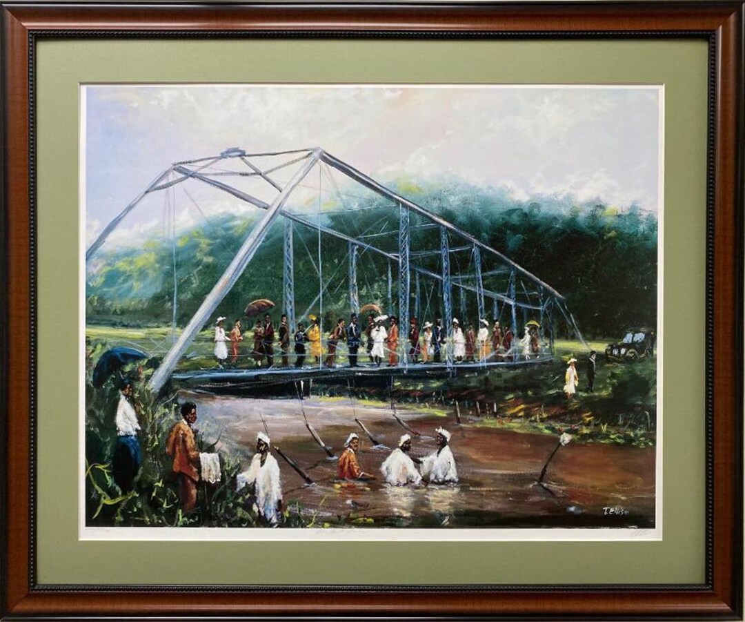 Ted Ellis "born by the River" Hand Signed & # FRAMED African American ...
