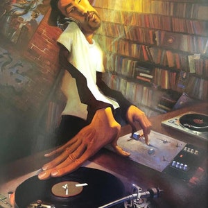 Justin Bua "dj" Plate Signed Custom FRAMED African American Art - Etsy