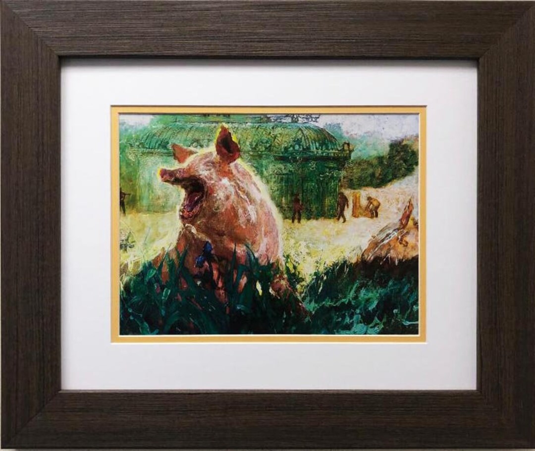 Jamie Wyeth "screaming Hog " CUSTOM FRAMED Art - Etsy