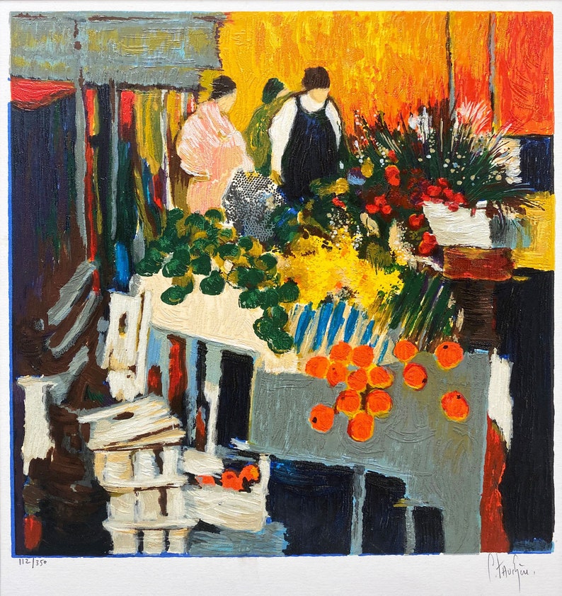 Claude Fauchere "couleurs De Franc" Framed Hand Signed & # Serigraph ...