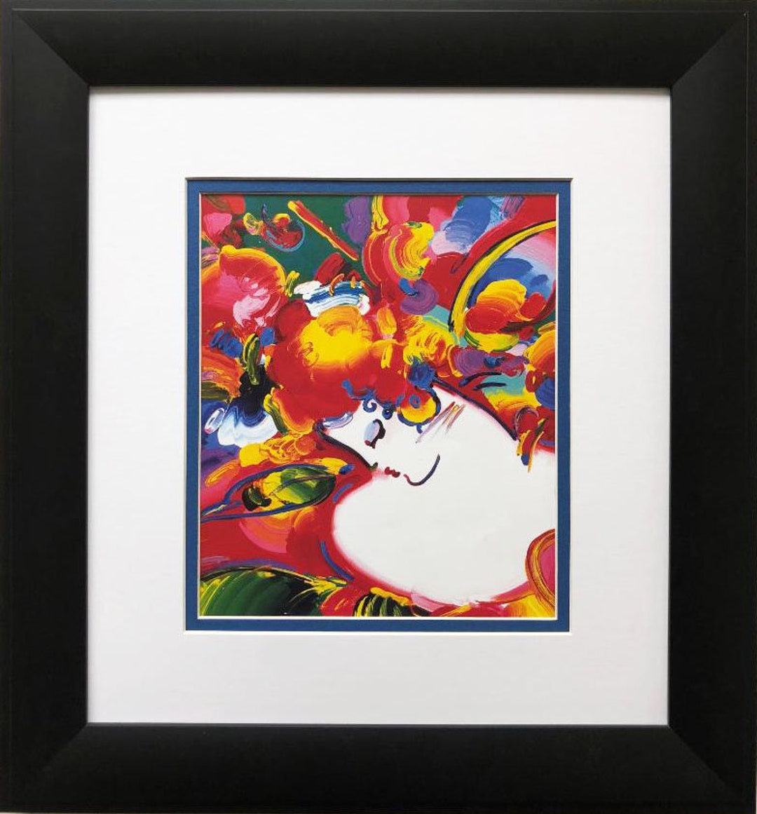 Peter Max "flower Blossom Lady" Newly CUSTOM FRAMED Print - Etsy