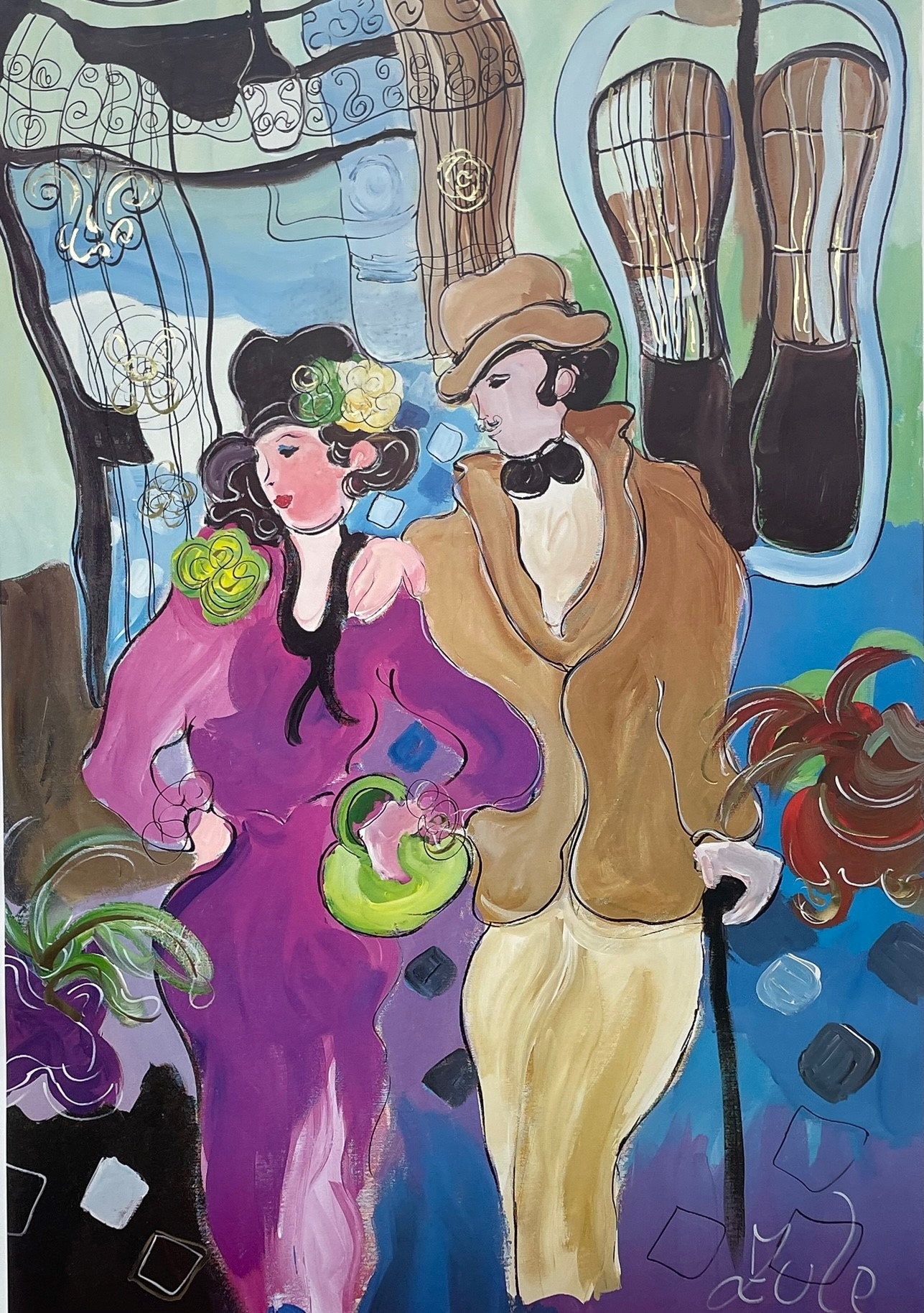 Zule Moskowitz "pink Dream" Hand Signed Newly FRAMED Lithographic Art ...