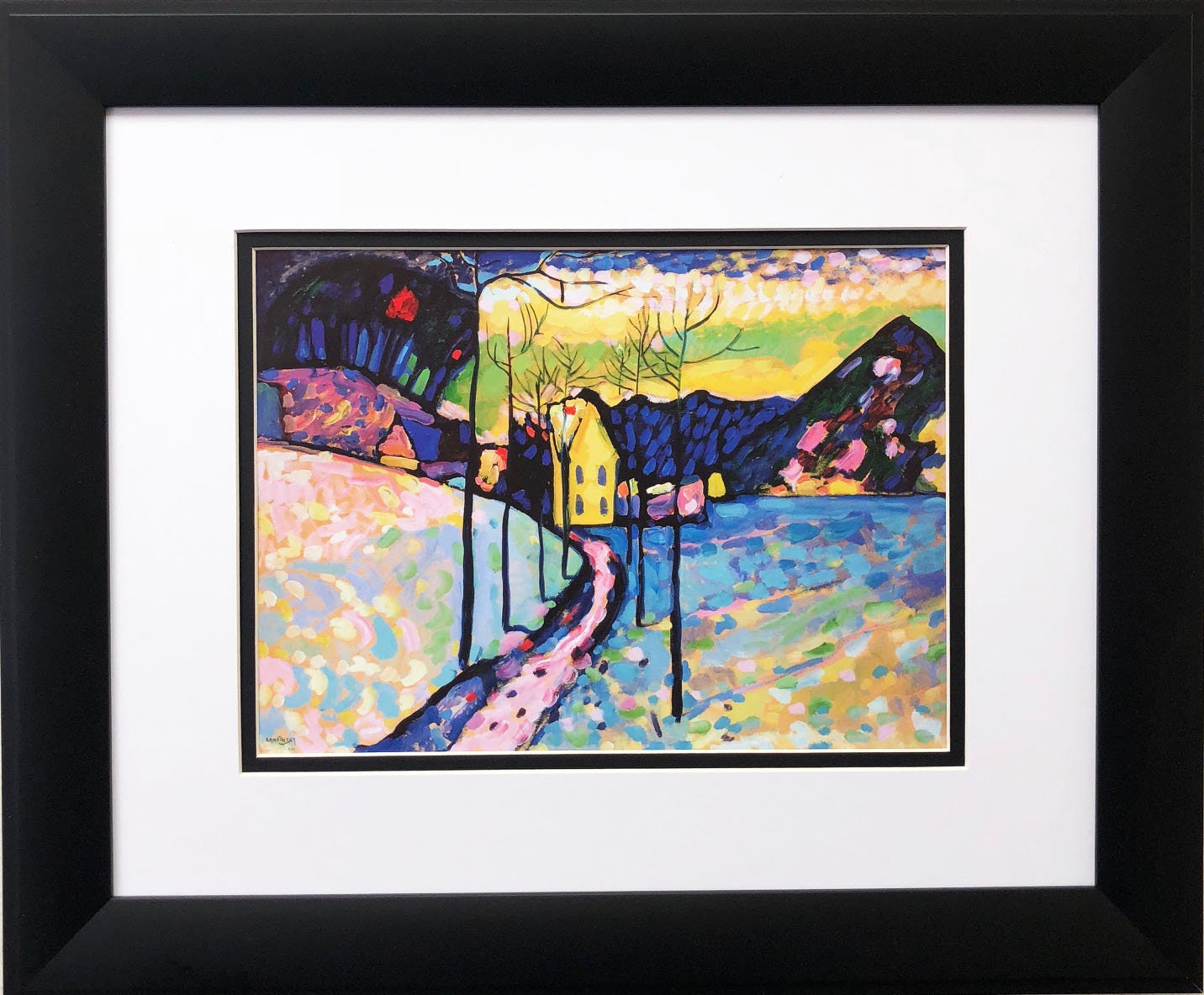 Wassily Kandinsky winter Landscape 1909 Abstract Art CUSTOM FRAMED NEW ...