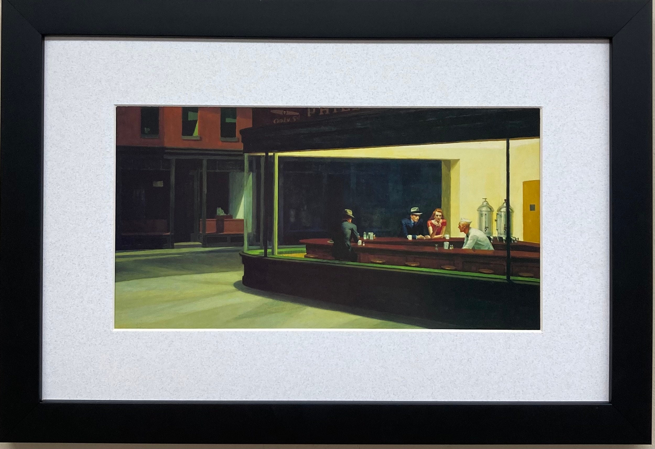 Edward Hopper "nighthawks 1942" Newly CUSTOM FRAMED Art Americana - Etsy