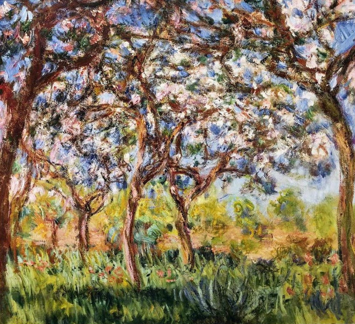 Claude Monet Spring in Giverny CUSTOM FRAMED Art | Etsy