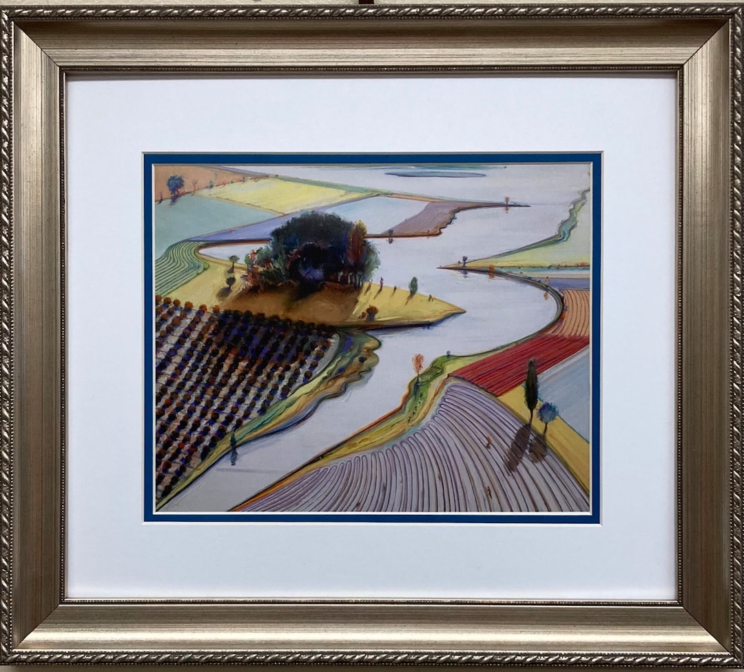 Wayne Thiebaud "waterland 1996" New Custom Framed Art Print - Etsy