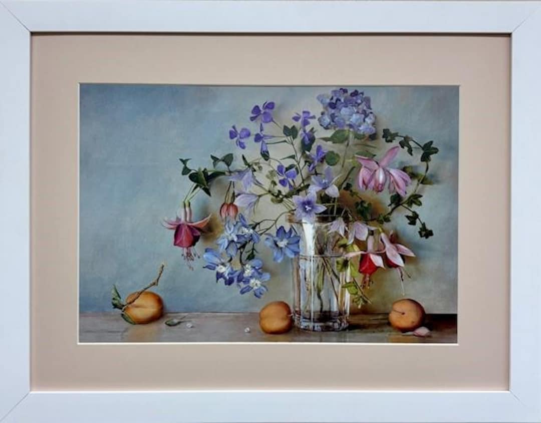 Sally Wetherby "mixed Bouquet I" Custom Framed Art Floral Fruit Still ...