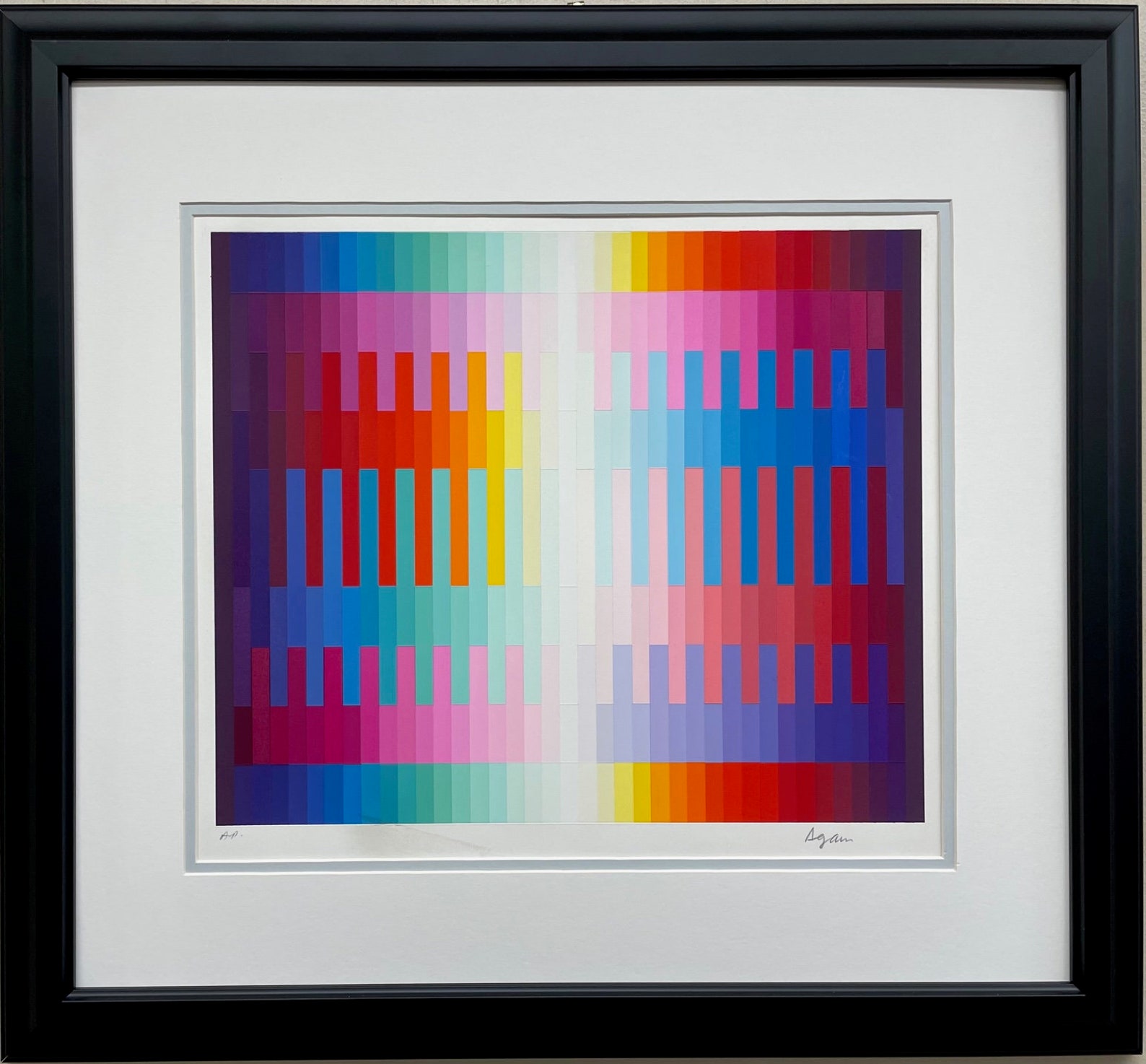 Yaacov Agam "magic Rainbow" Hand Signed Limited Edition Silkscreen ...