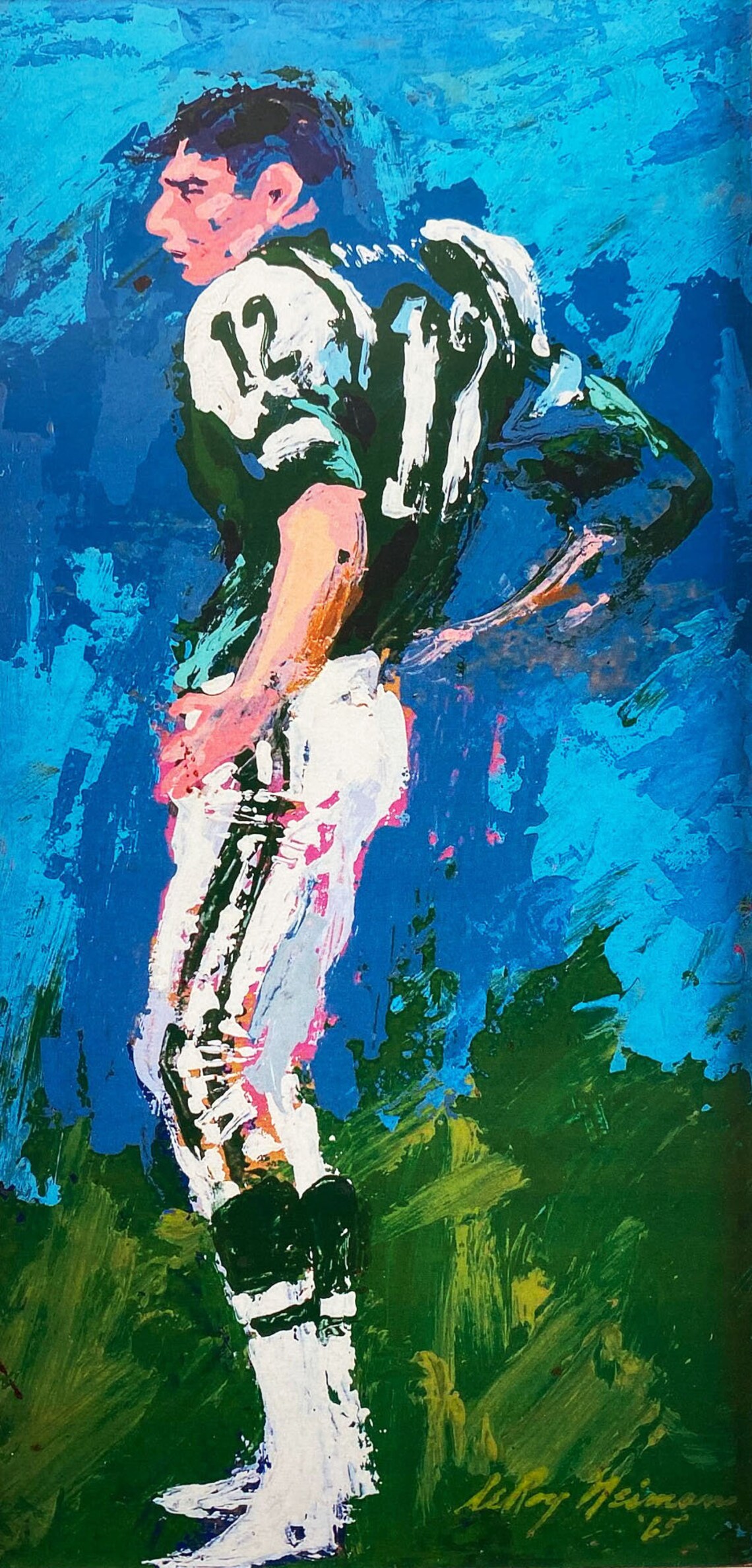 LeRoy Neiman Joe Namath C New CUSTOM FRAMED art | Etsy