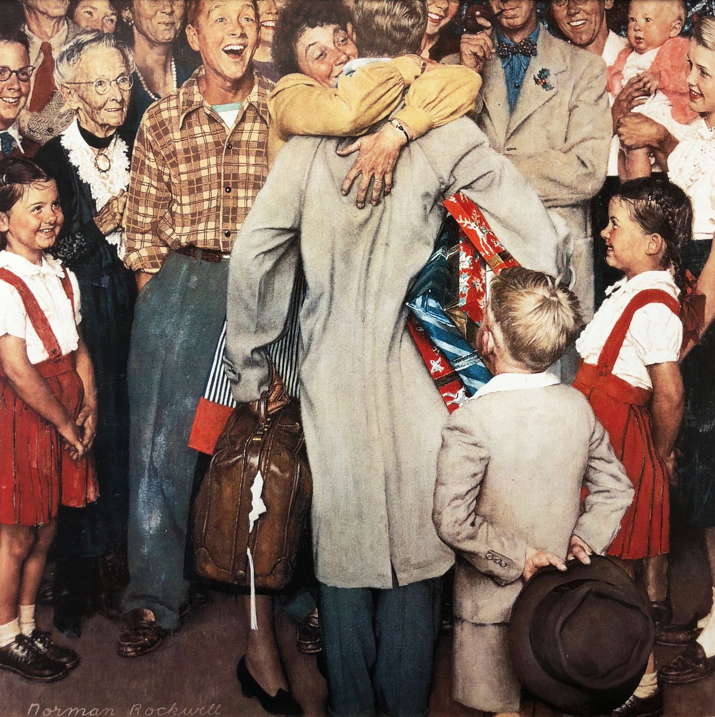 Norman Rockwell "christmas Homecoming" New CUSTOM FRAMED Art Print - Etsy