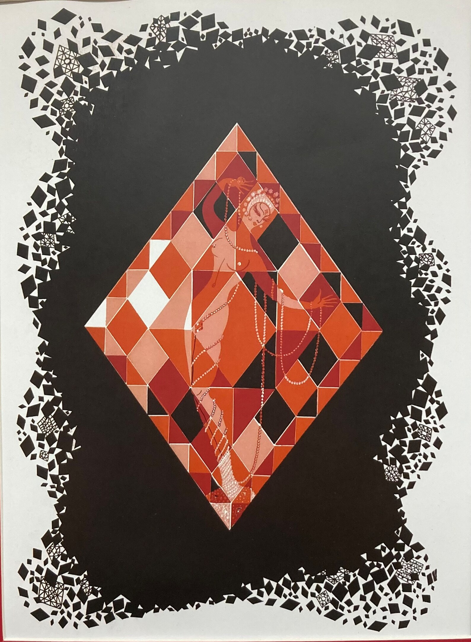 Erte "the Aces - Diamond" NEWLY CUSTOM FRAMED Print Art Deco Design - Etsy