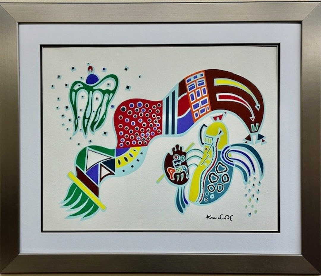 Wassily Kandinsky "tempered Elan" Plate Signed Silkscreen CUSTOM FRAMED ...