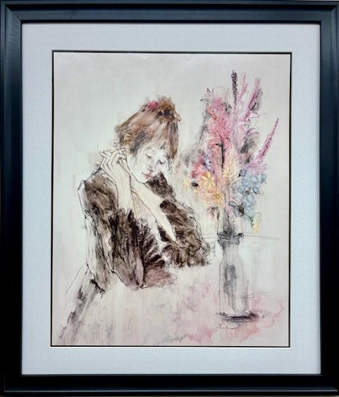 Susan Sahall "afternoon Dream" Plate Signed Offset Lithograph Framed ...