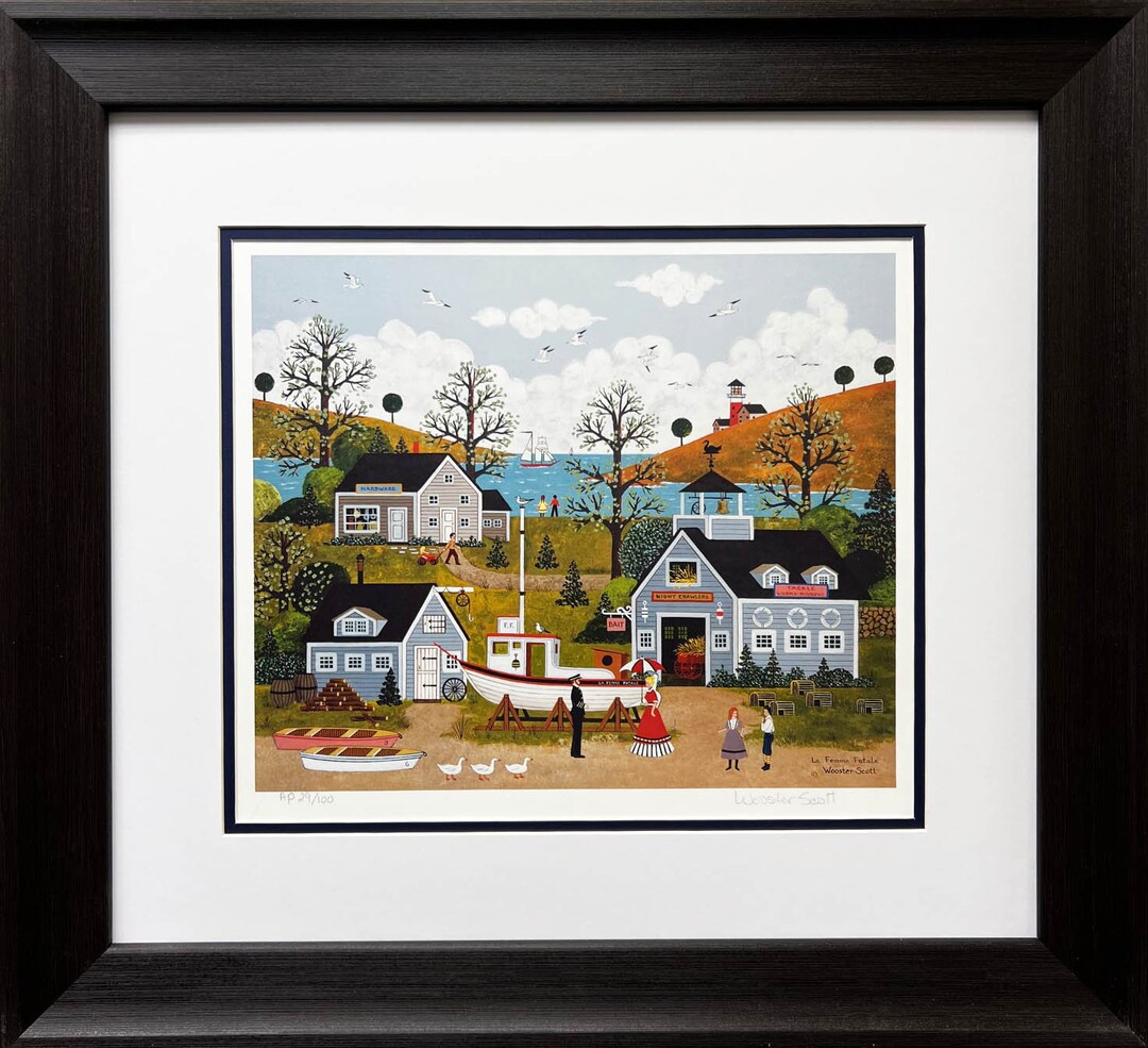 Jane Wooster Scott "la Femme Fatale" Framed Hand Signed Lithograph Art ...