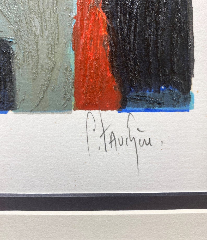 Claude Fauchere "couleurs De Franc" Framed Hand Signed & # Serigraph ...
