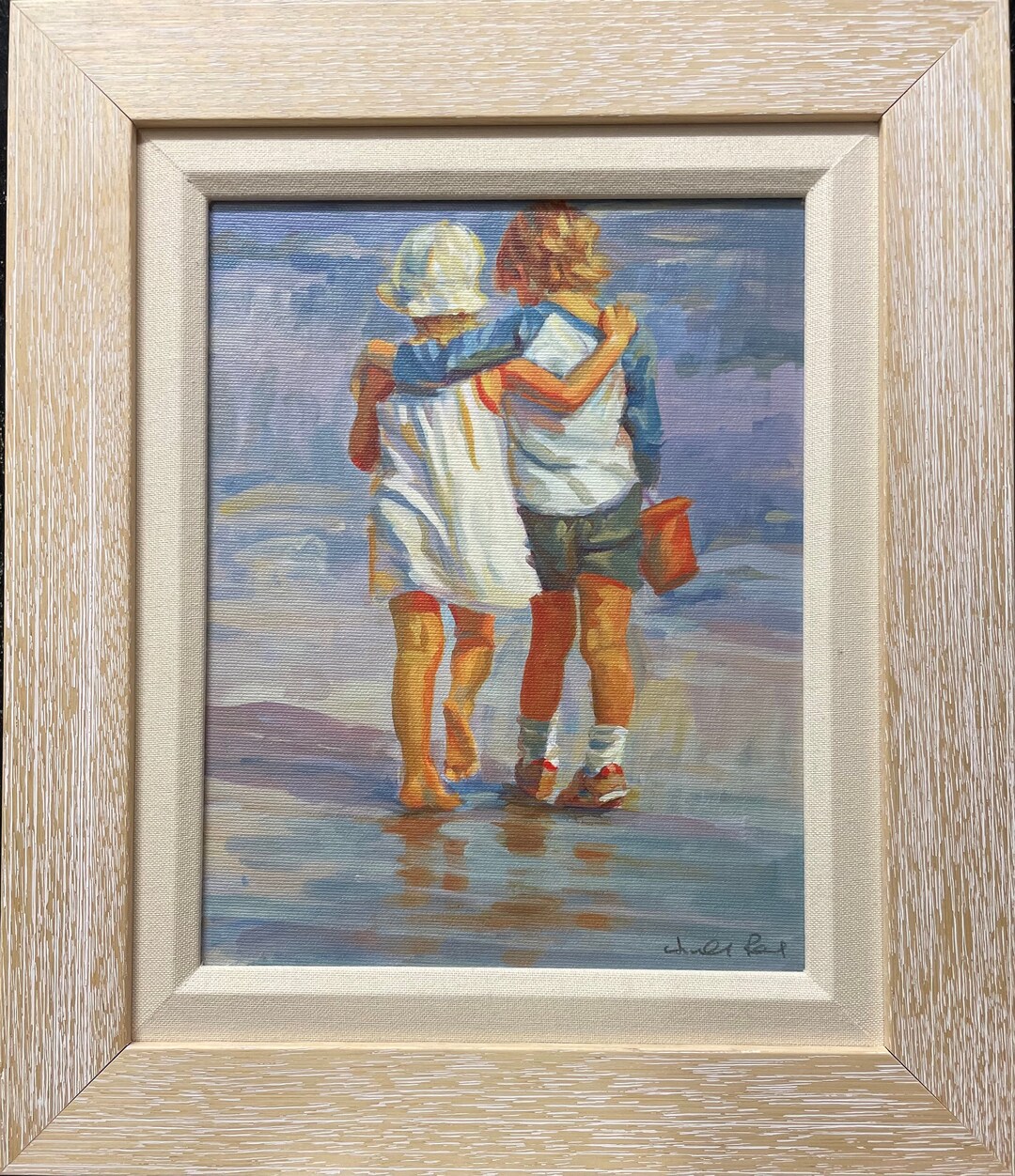 Lucelle Raad "gentle Hearts" Hand Signed Giclee on Canvas Framed Beach ...