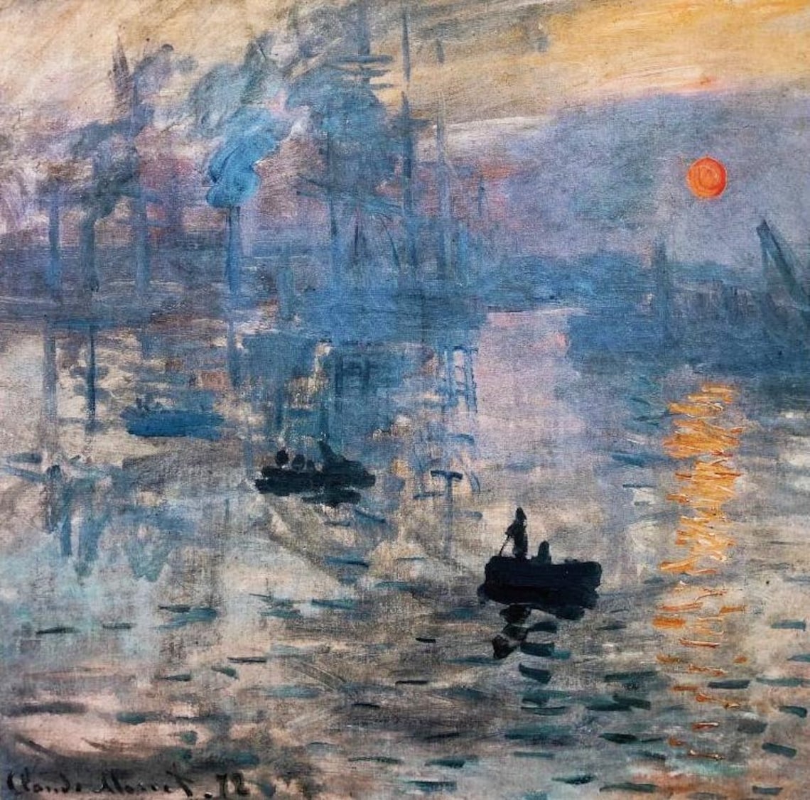 Claude Monet impression Sunrise 1872 Custom | Etsy