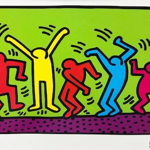 Keith Haring "untitled" Dance 1987 CUSTOM FRAMED Art Lithograph - Mcgaw ...
