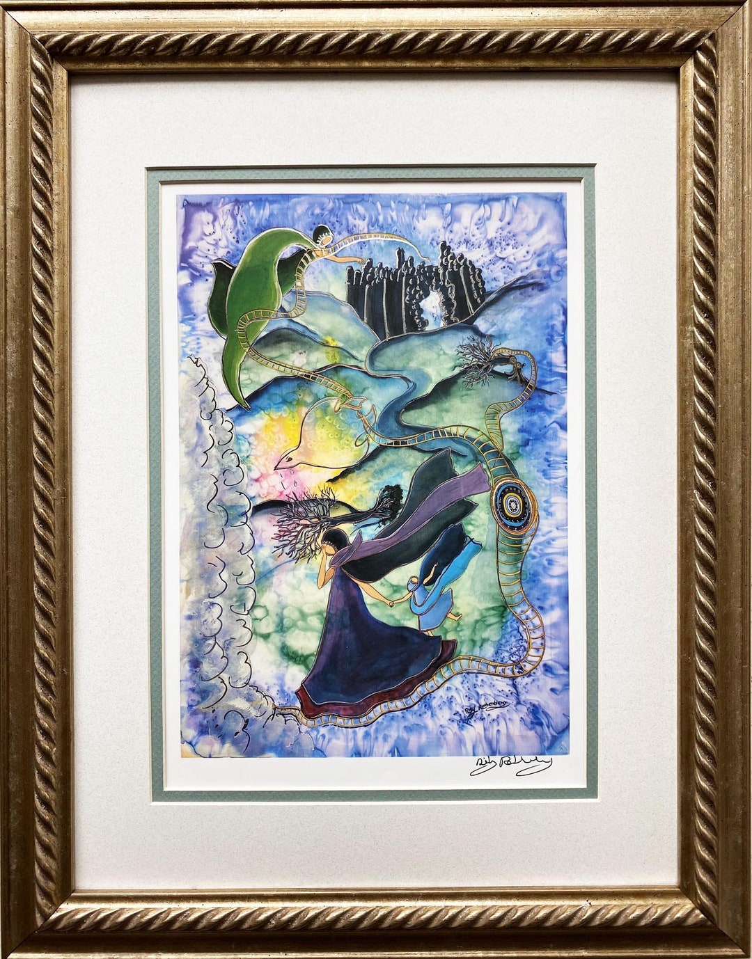 Rothenberg "destruction of the Temple" Beit Hamikdash FRAMED Signed Art ...