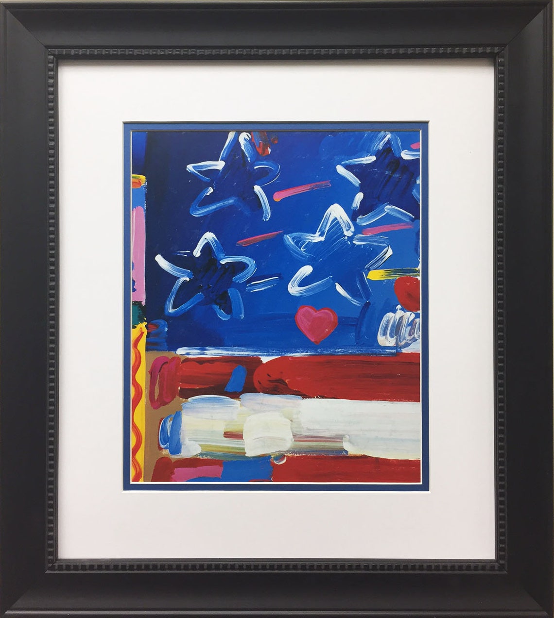 Peter Max flag Detail Newly CUSTOM FRAMED Print | Etsy