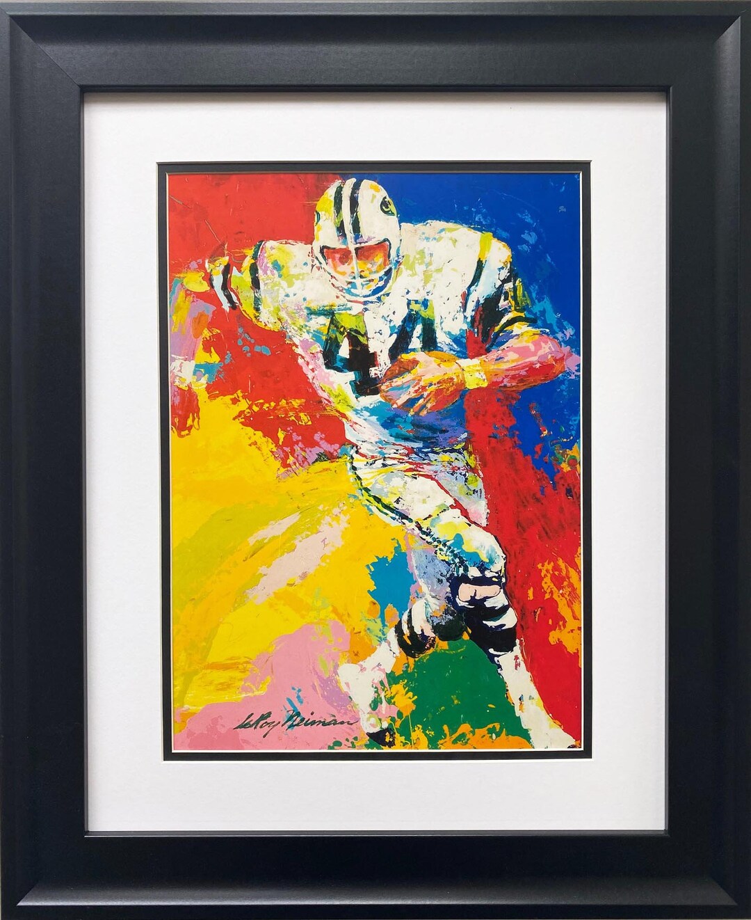 Leroy Neiman "john Riggins" CUSTOM FRAMED Art Print - Etsy