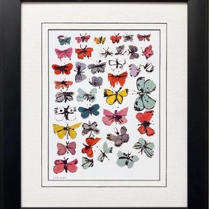 Andy Warhol "butterflies" 1955 CUSTOM FRAMED Pop Art Lithograph - Etsy