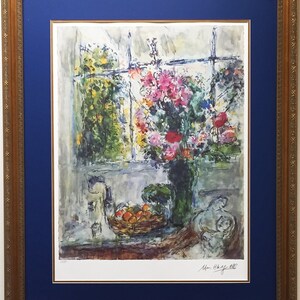 Marc Chagall "still Life" Limited Edition Lithograph NEW CUSTOM FRAMED ...
