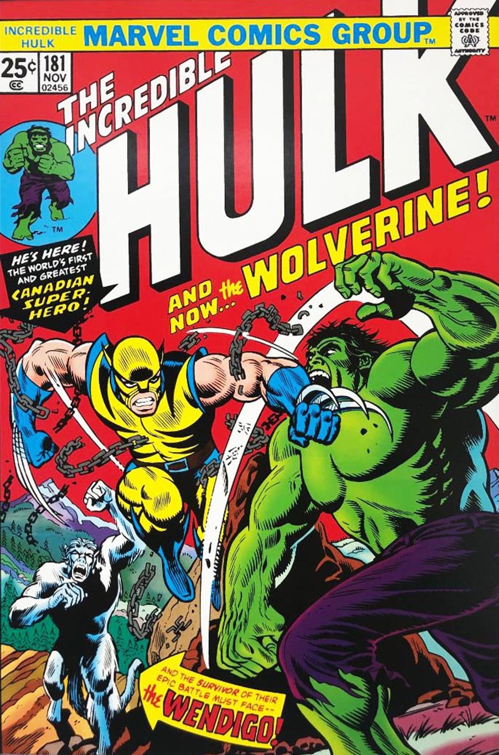 Marvel the Incredible Hulk 181 With Wolverine - Etsy