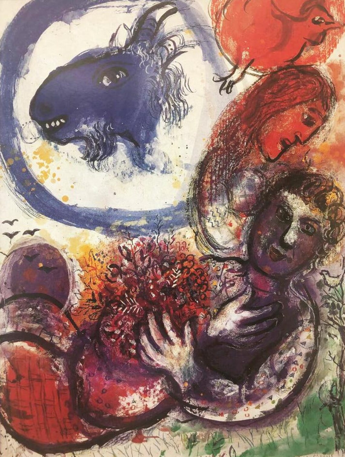 Marc Chagall the Blue Goat New CUSTOM FRAMED Art - Etsy