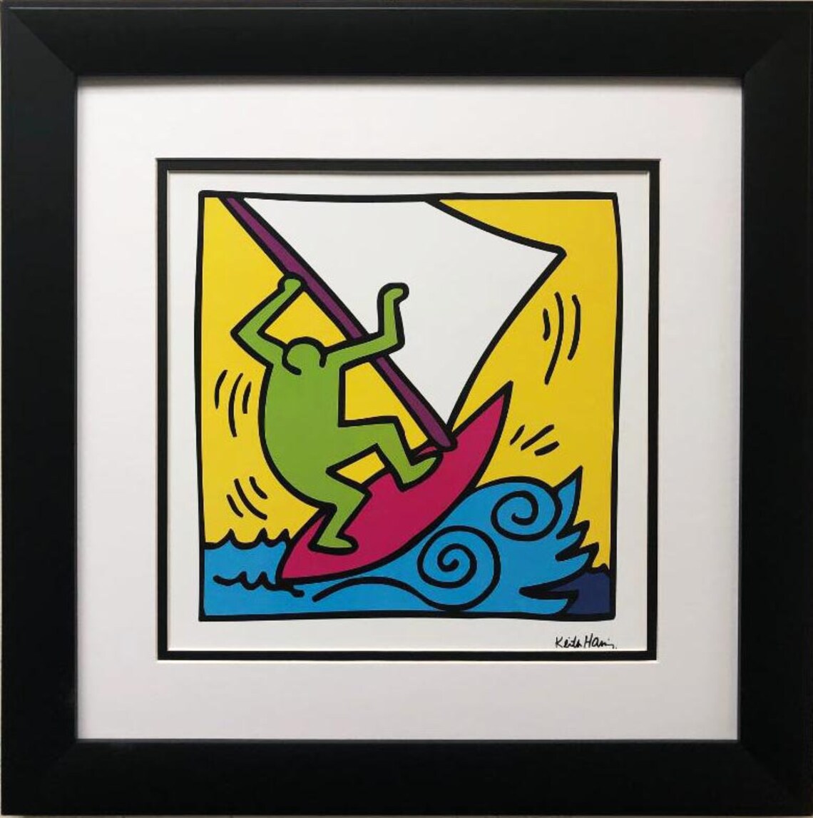 Keith Haring kh12 CUSTOM FRAMED Pop Art Plate | Etsy