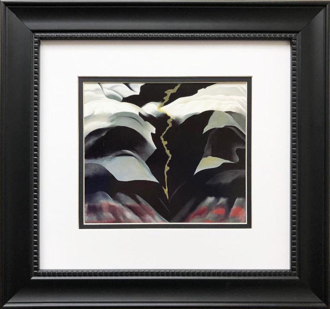 Georgia O'keeffe "black Place Iii" Art Print Custom Framed - Etsy