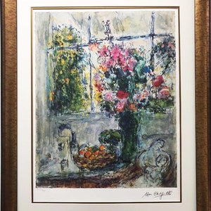 Marc Chagall "still Life" Framed Art Limited Offset Lithograph - Etsy