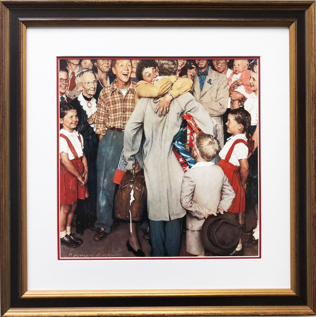Norman Rockwell "christmas Homecoming" New CUSTOM FRAMED Art Print - Etsy