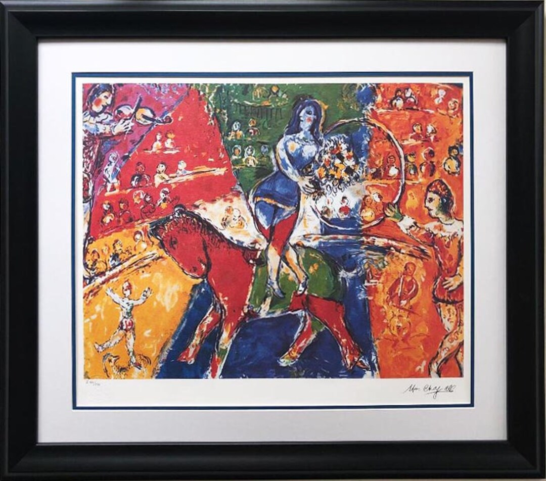 Marc Chagall "circus" Rare Custom Framed Limited ART - Etsy