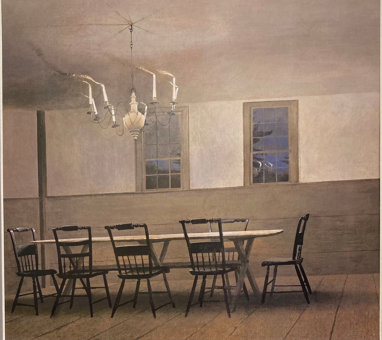 Andrew Wyeth "the Witching Hour '77" CUSTOM FRAMED Art Americana Rural ...