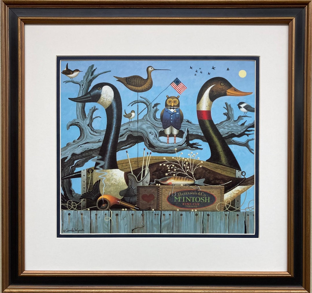 Charles Wysocki "hunter's Lures" New Framed Art Print Americana Rural ...
