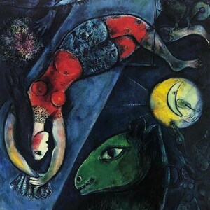 Marc Chagall "the Blue Circus" New CUSTOM FRAMED Art Rare Poster - Etsy