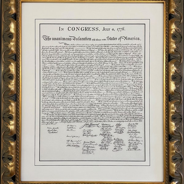 Declaration of Independence Framed - Etsy