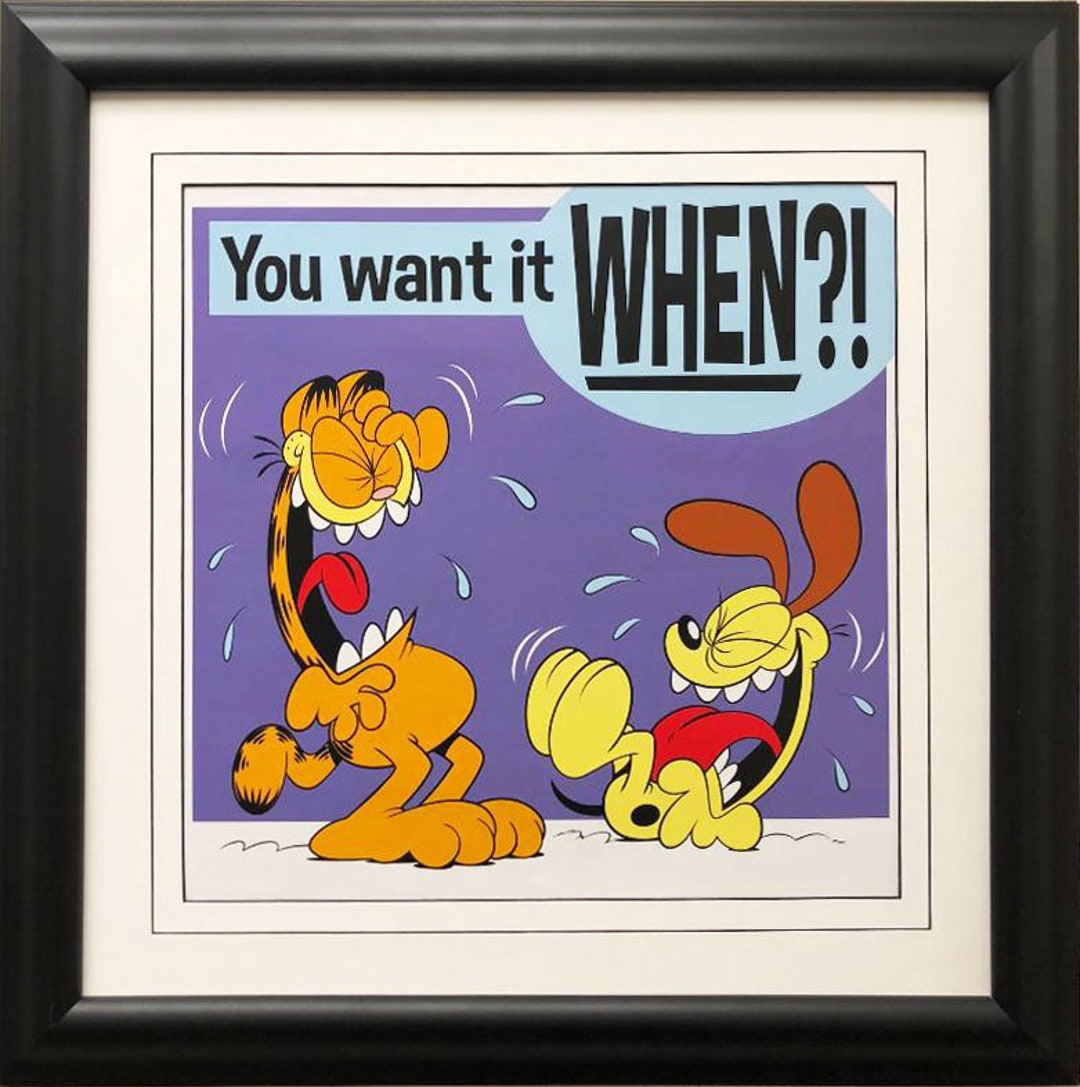 Jim Davis "you Want It When?!" Custom FRAMED Office Art Print - Etsy