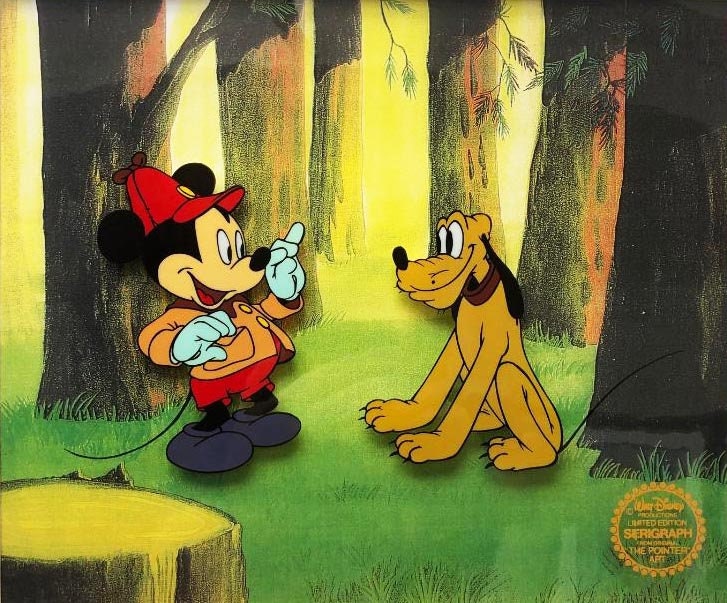 Disney pointer mickey With Pluto FRAMED Lmtd. - Etsy UK