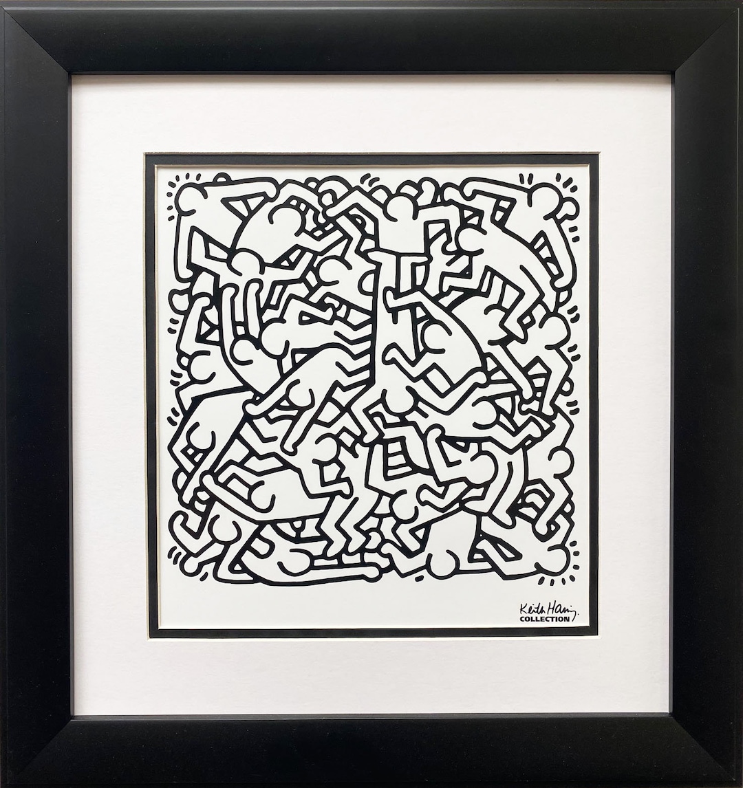 Keith Haring "party of Life 1986" NEWLY CUSTOM FRAMED Matted Pop Art ...