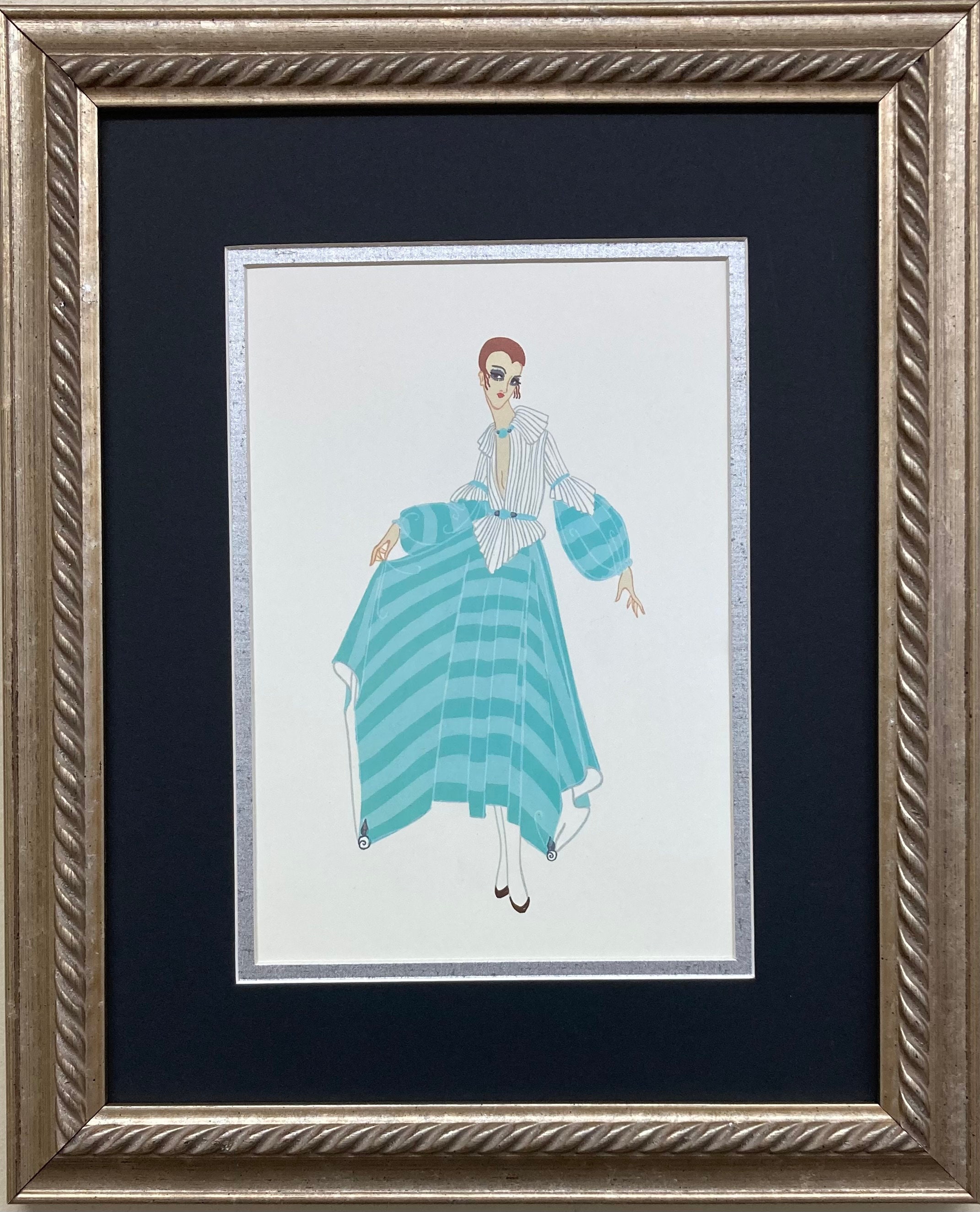 Erte premier CUSTOM FRAMED Print Art Deco Design Designer French - Etsy