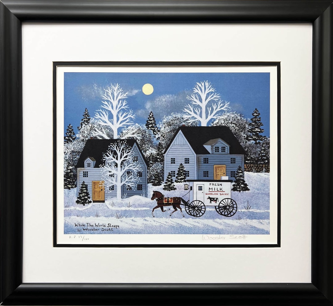 Jane Wooster Scott "while the World Sleeps" CUSTOM FRAMED Litho Hand ...