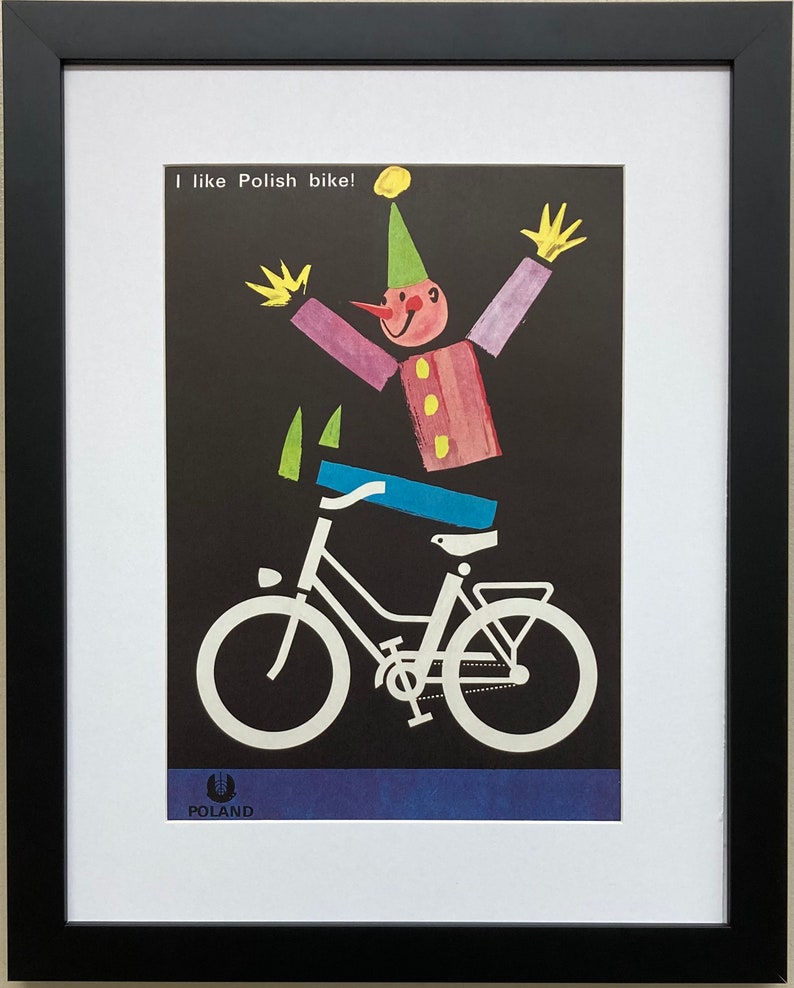 Vintage Bicycle Poster "polish Bikes" (1972) Framed Art - Etsy
