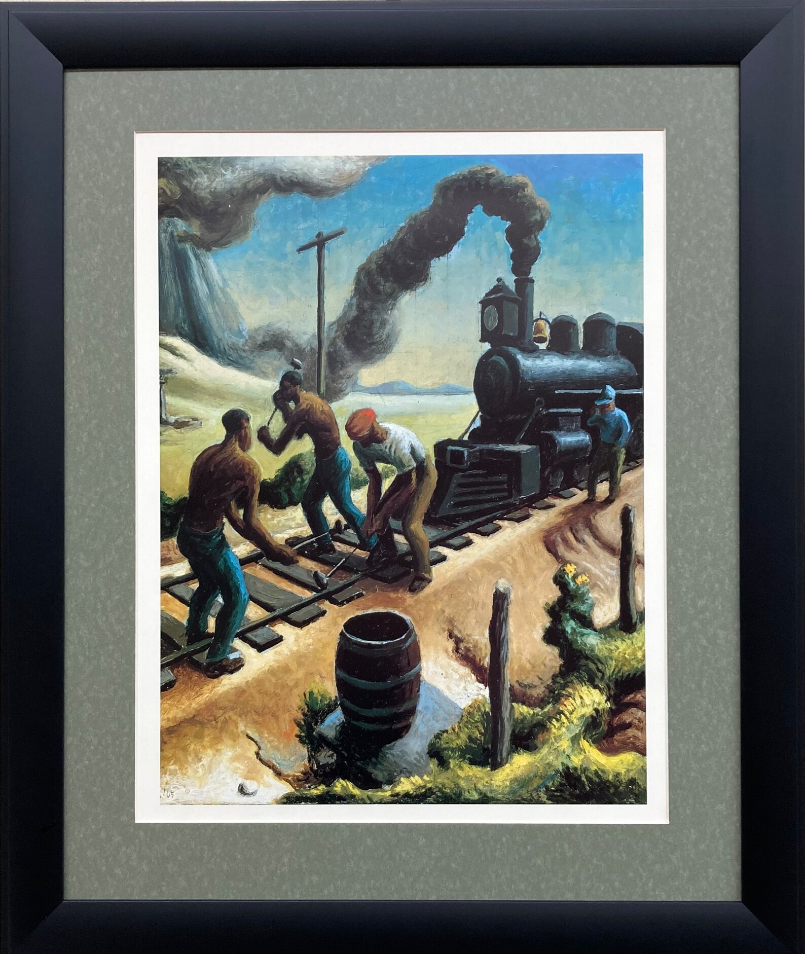 Thomas Hart Benton "ten Pound Hammer" CUSTOM FRAMED Art Regionalism Modern - Etsy