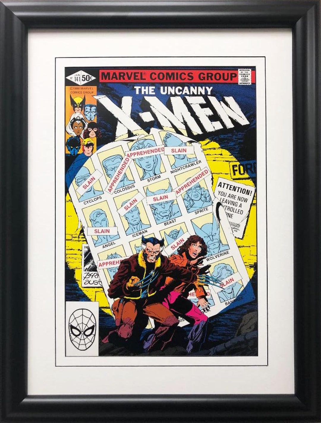 Marvel "the Uncanny X-men" #141 Framed Comic Poster - Etsy