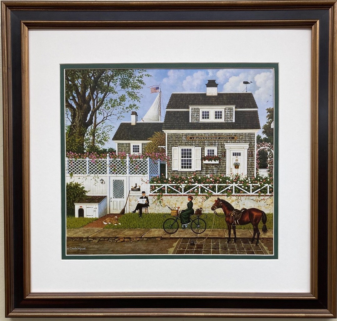 Charles Wysocki "in Spring, Old Man's Fancy" New FRAMED Art Americana ...
