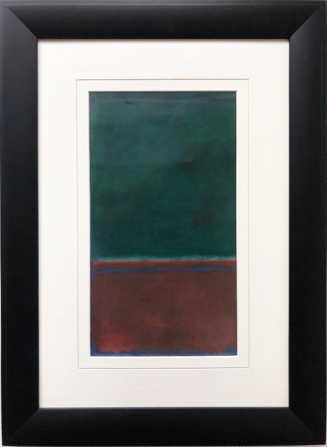 Mark Rothko green and Maroon FRAMED Art - Etsy