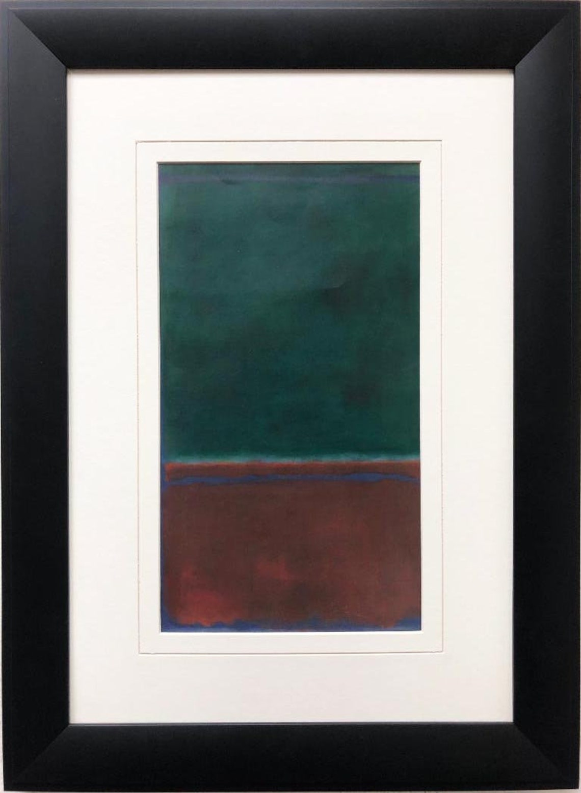 Mark Rothko green and Maroon FRAMED Art | Etsy