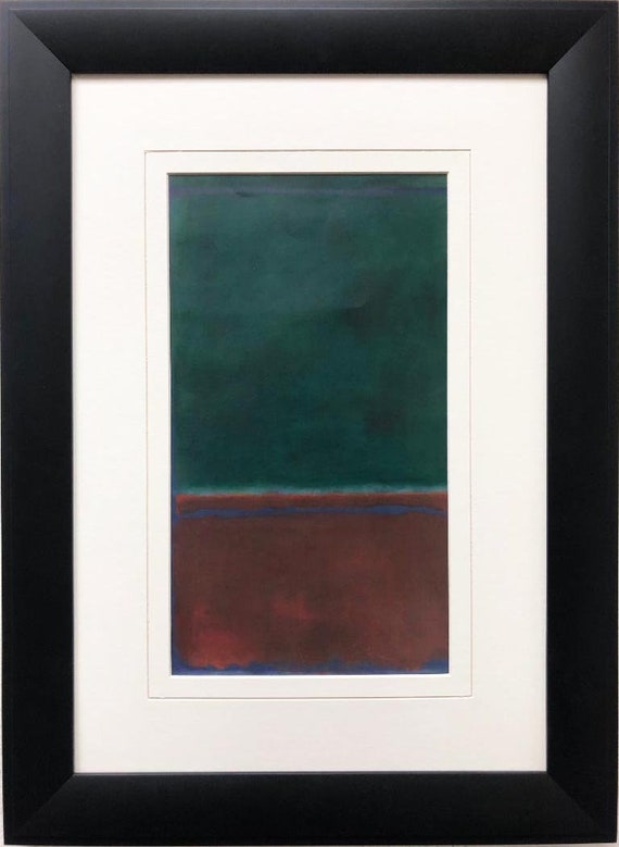 Mark Rothko green and Maroon FRAMED Art | Etsy